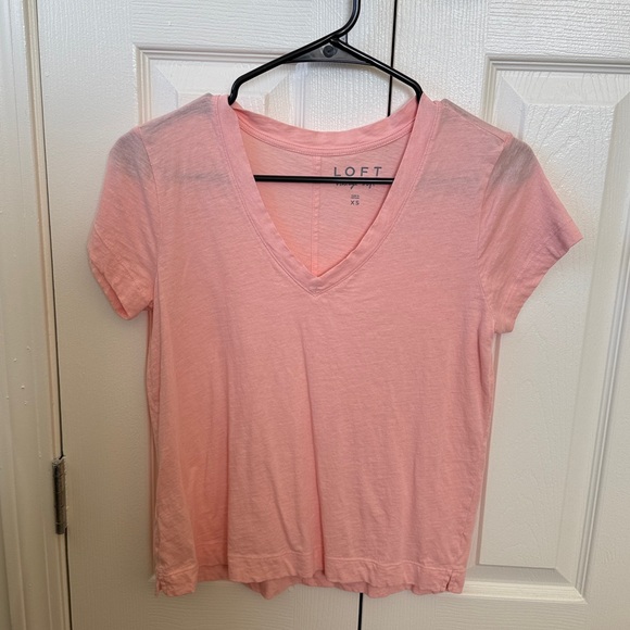 LOFT | Tops | Loft Pink Vintage Soft Short Sleeve Tee | Poshmark